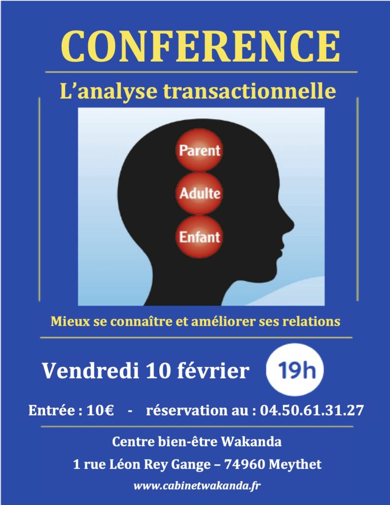 Conférence analyse transactionnelle - Centre de Formation Wakanda